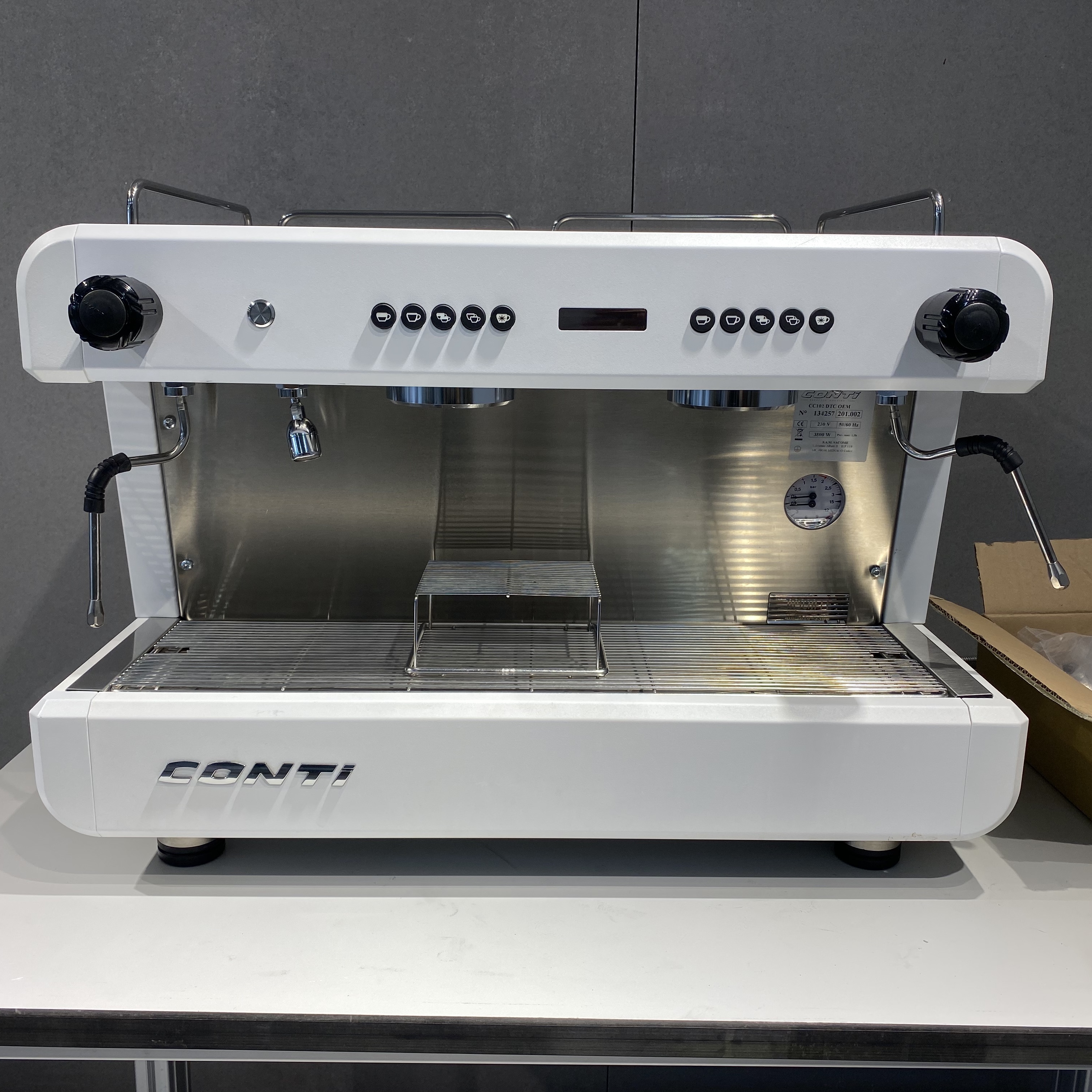 【运费到付】【王力认证】conti半自动咖啡机CC102磨砂白镭射光 Jasblue logo 序列号 134257【此设备同于商业用途 ...