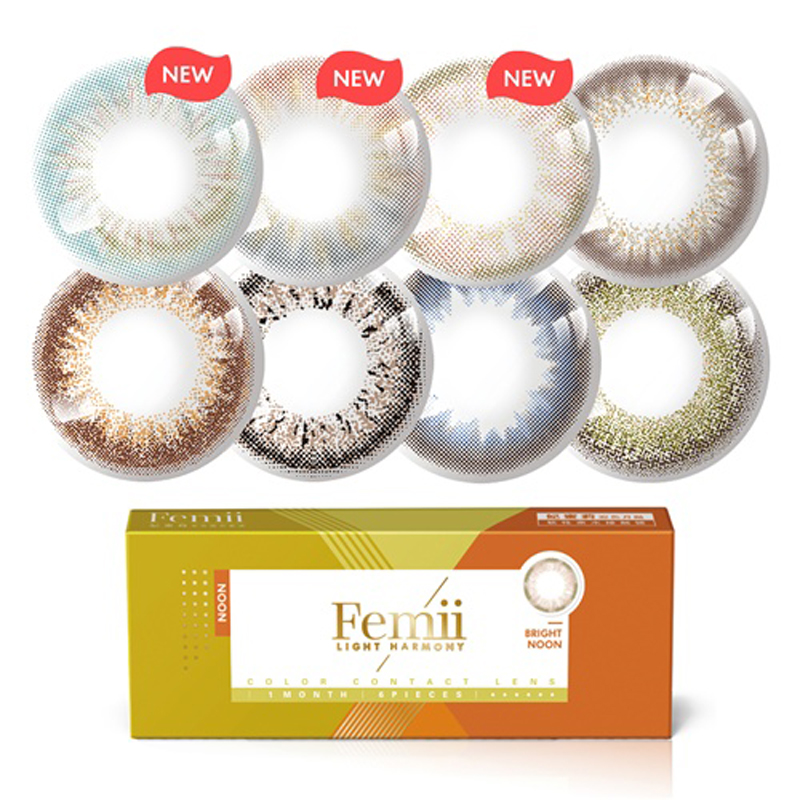 「四川自营仓发货」Femii 妃蜜莉 日本美瞳 中文版 月抛6片装 - abucon正品美瞳专营店