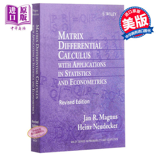 【中商原版】矩阵微分学及其在统计学和计量经济学中的应用 英文原版 Matrix Differential Calculus with ...