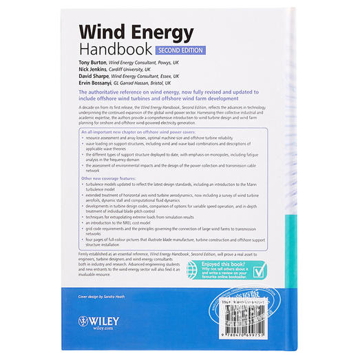 风能技术 第2版 Wind Energy Handbook, 2nd Edition 英文原版 Tony Burton Wiley - 中商进口商城