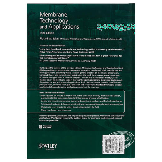 膜技术及应用（第3版） Membrane Technology and Applications 英文原版 Wiley - 中商进口商城