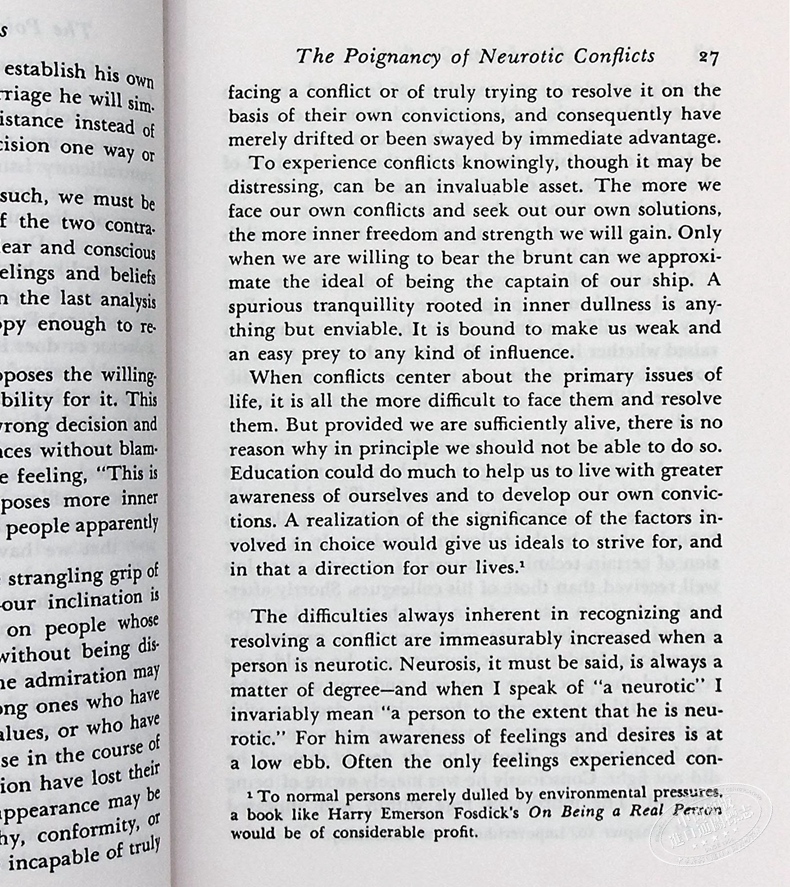 预售 【中商原版】卡伦·霍妮：我们内心的冲突 豆瓣高分 英文原版 Our Inner Conflicts 精神分析 心理学 Karen ...