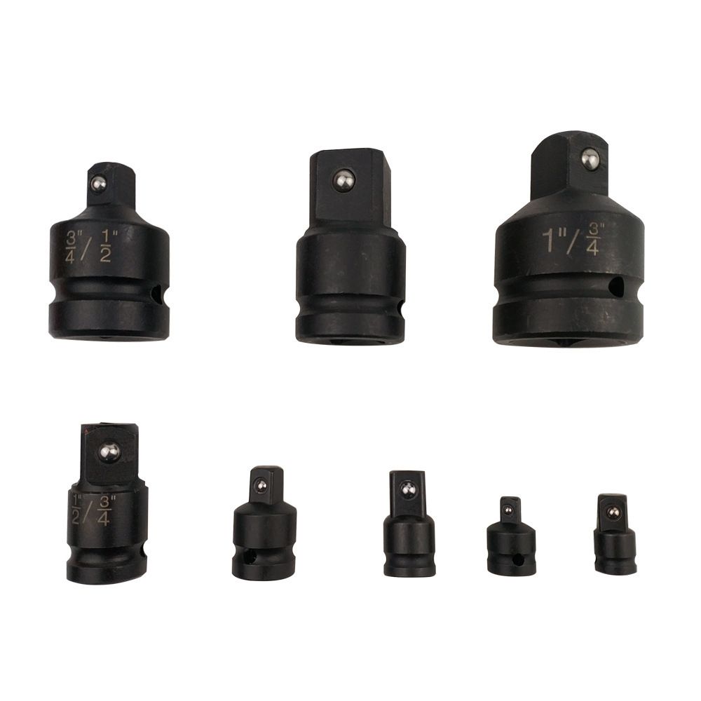 8-Piece Impact Adapter and Reducer Set, CR-V, SAE, for Sockets and Dri