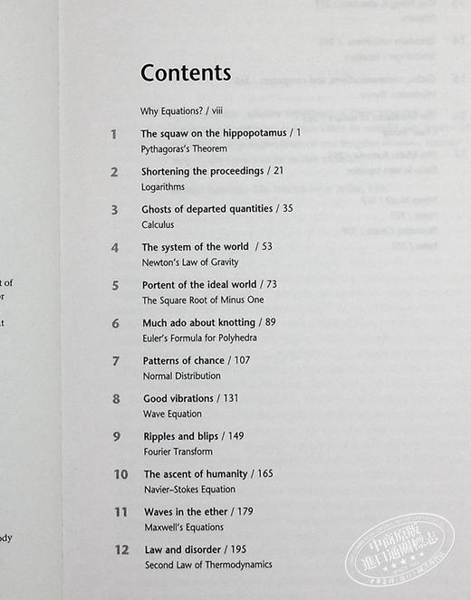 【中商原版】改变世界的17个方程式 英文原版 Seventeen Equations that Changed the World Ian ...