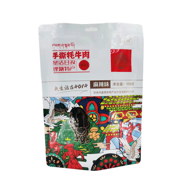 【民政局】四川甘孜理塘盛源手撕牦牛肉（麻辣）108g - 膳农良品