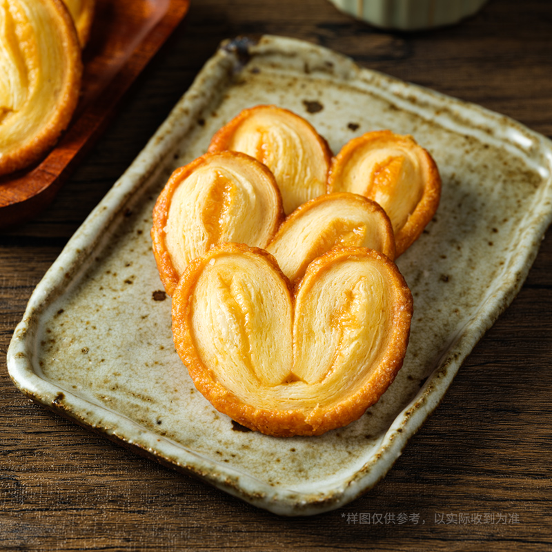 轻麦食所蝴蝶酥糕点12克x36片 QMSS Palmier Cookies 8516045 -wkea/维嘉优选