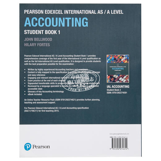 【中商原版】Pearson Edexcel International AS/A Level Accounting Student Book ...