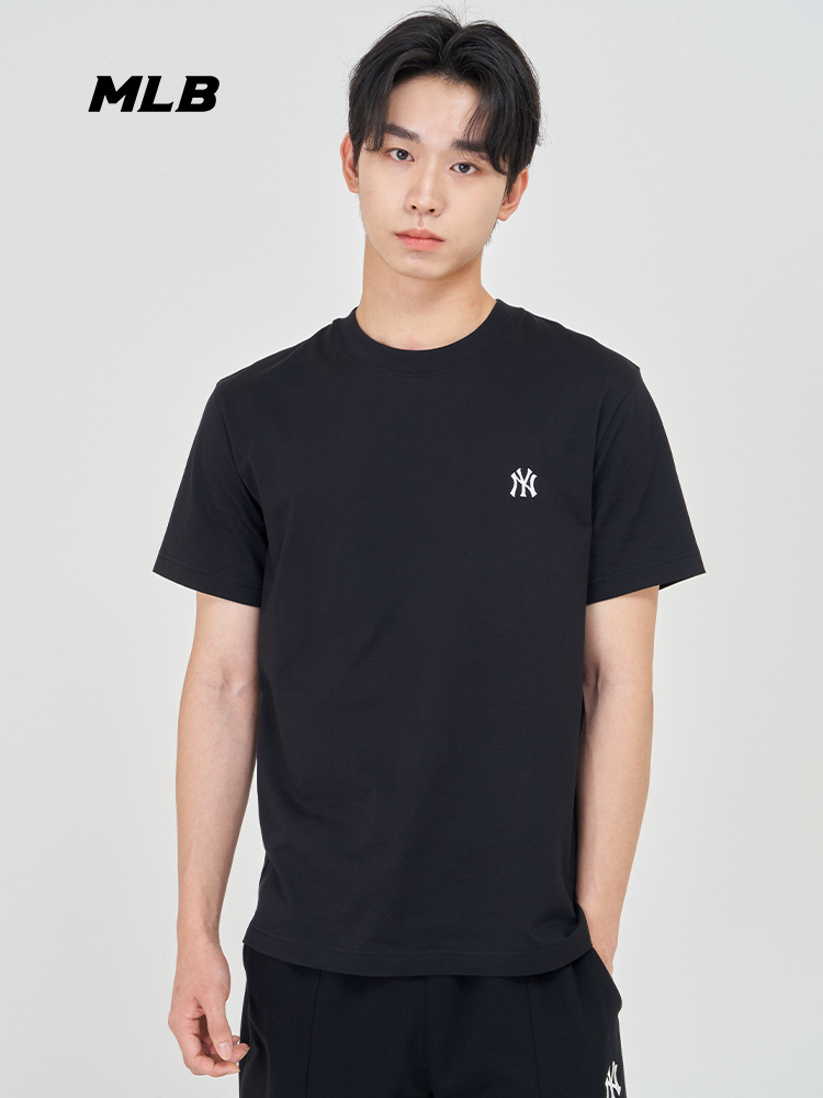 MLB男女情侣运动圆领纯色T恤休闲宽松3ATSB0243 - 中和大树商城