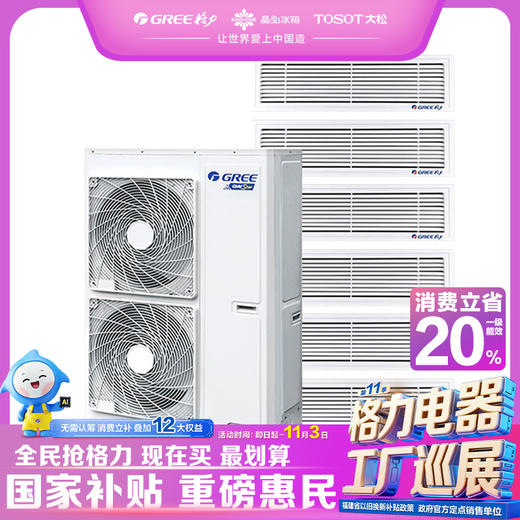 格力·颐居一拖五 中央空调 风管多联机 主机GMV-H160WL/Db1；配线控器；包安装 - 格力